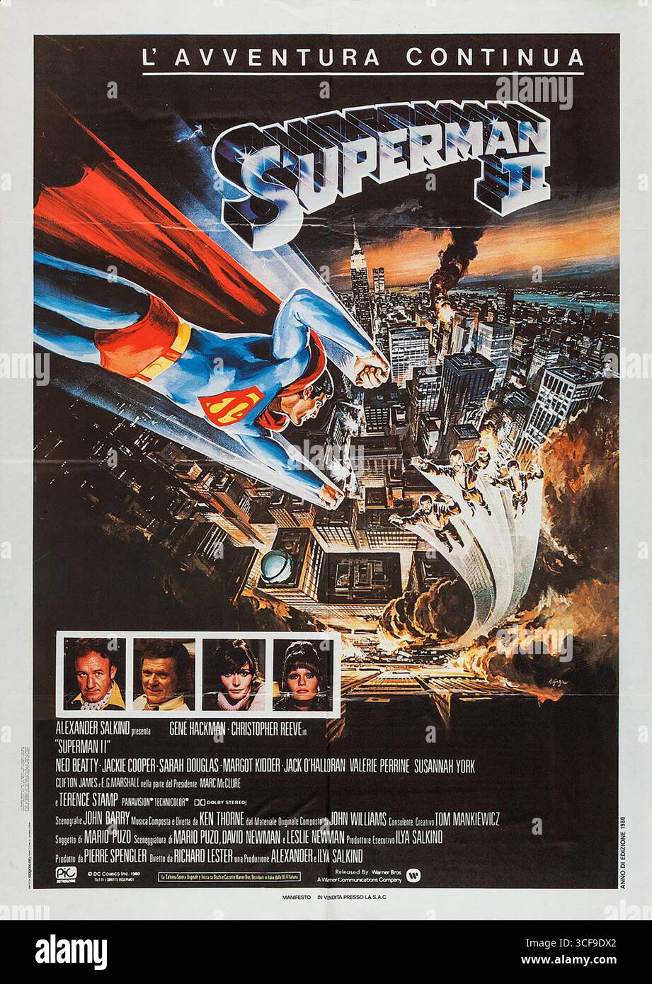 1980 Italian poster for the film Superman II Stock Photo - Alamy