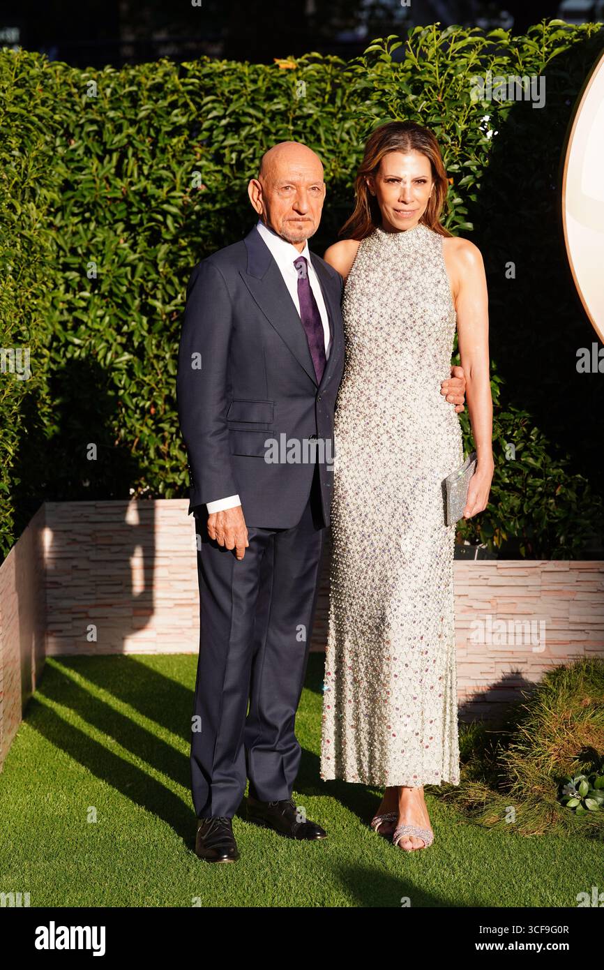 Sir Ben Kingsley and Daniela Lavender arriving at the UK premiere of ...