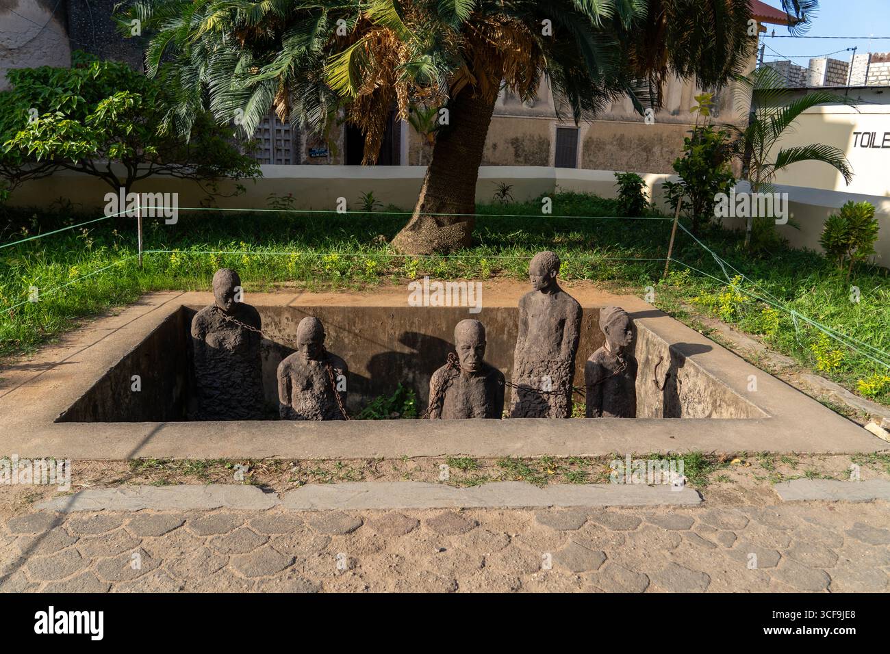 Slave Monument Sculpture Memorial in Stone Town, Zanzibar Stock Photo ...