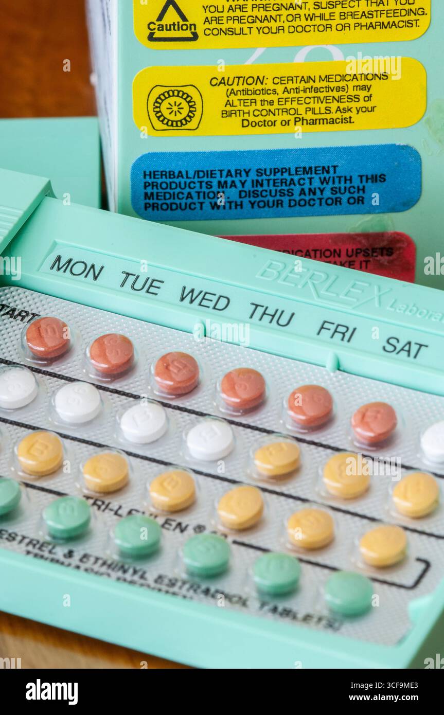 Birth control pills in a blister pack Stock Photo - Alamy