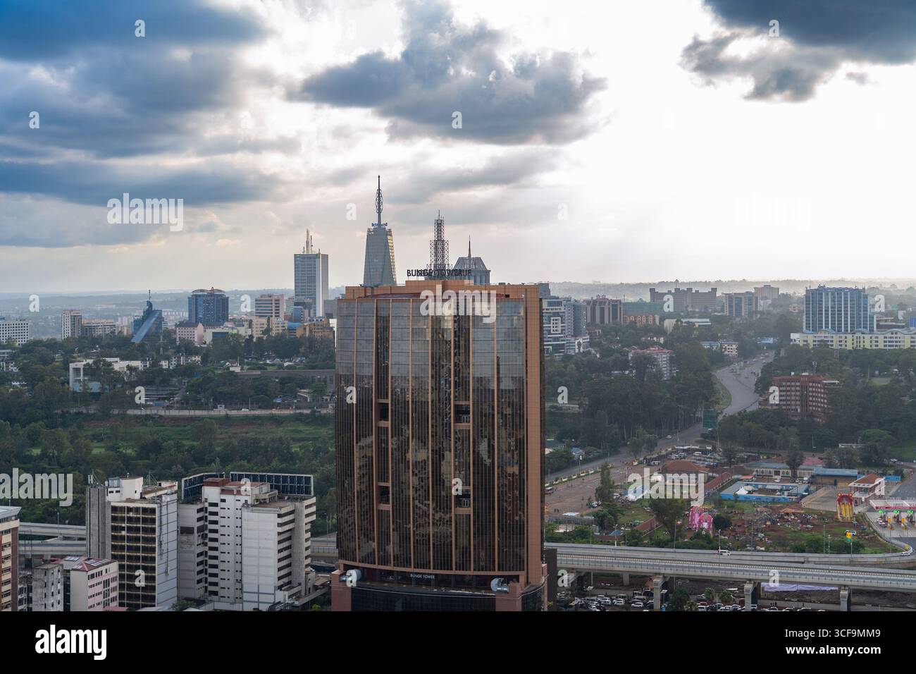 Aerial panoramic view tallest towers hi-res stock photography and ...
