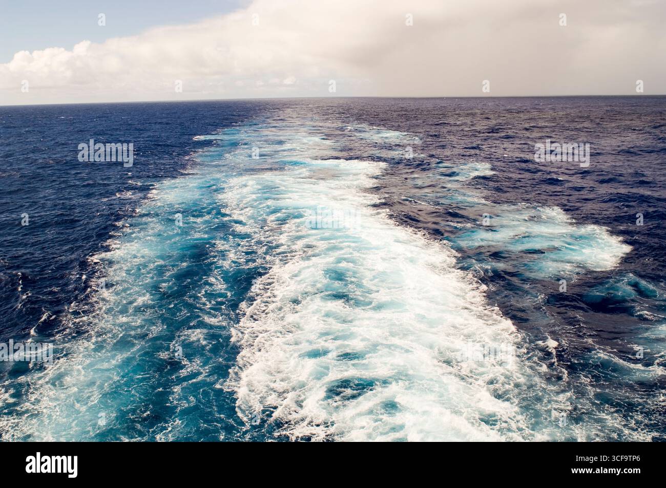 Wake of the Norwegian Wind Cruise Ship, Pacific Ocean Stock Photo - Alamy