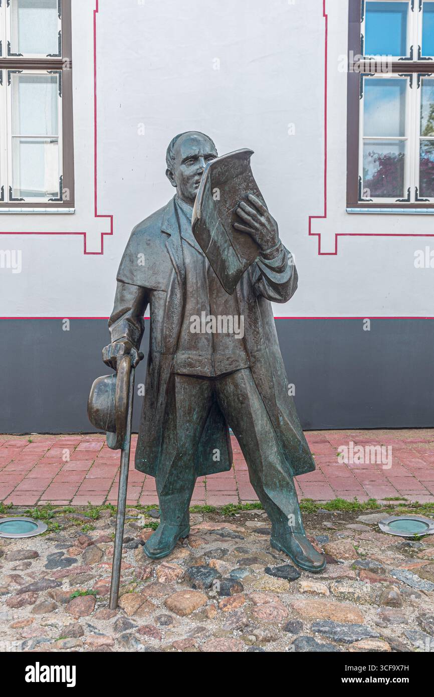 Life-size sculpture of Johann Voldemar Jannsen, the father of Estonian ...