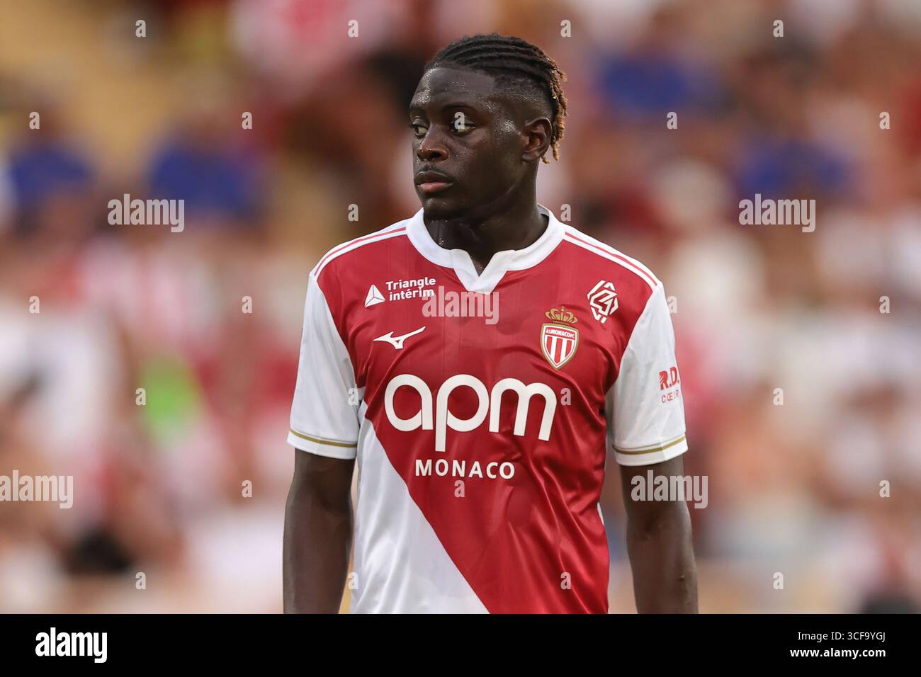 Monaco, Monaco, 16th August 2025. Christian Mawissa of AS Monaco looks ...