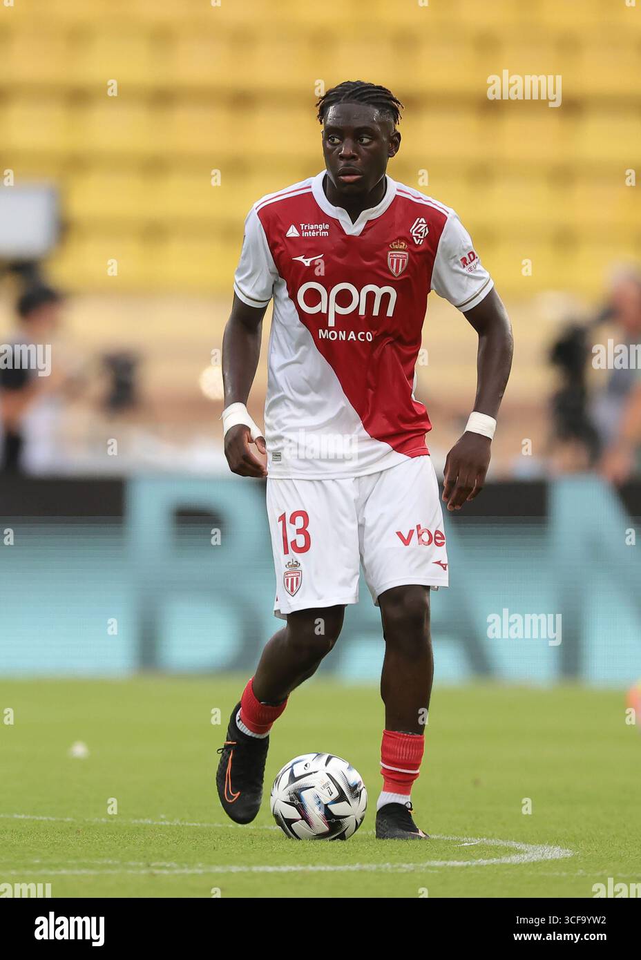 Monaco, Monaco, 16th August 2025. Christian Mawissa of AS Monaco during ...