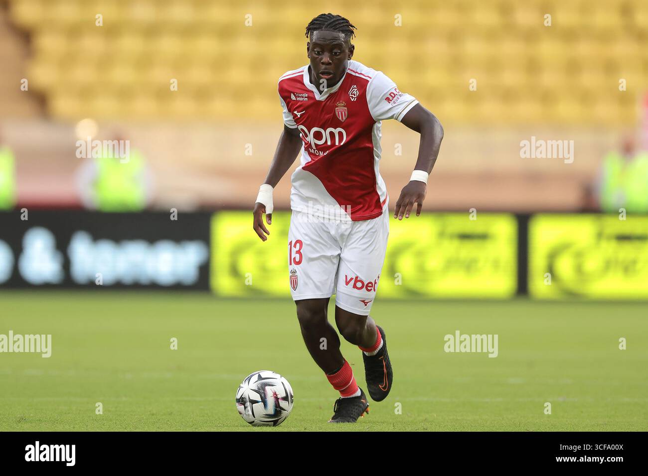 Monaco, Monaco, 16th August 2025. Christian Mawissa of AS Monaco during ...