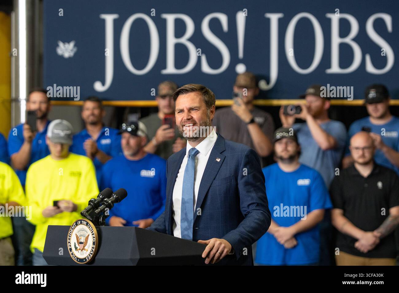 Vice President JD Vance speaks to supporters to highlight President ...