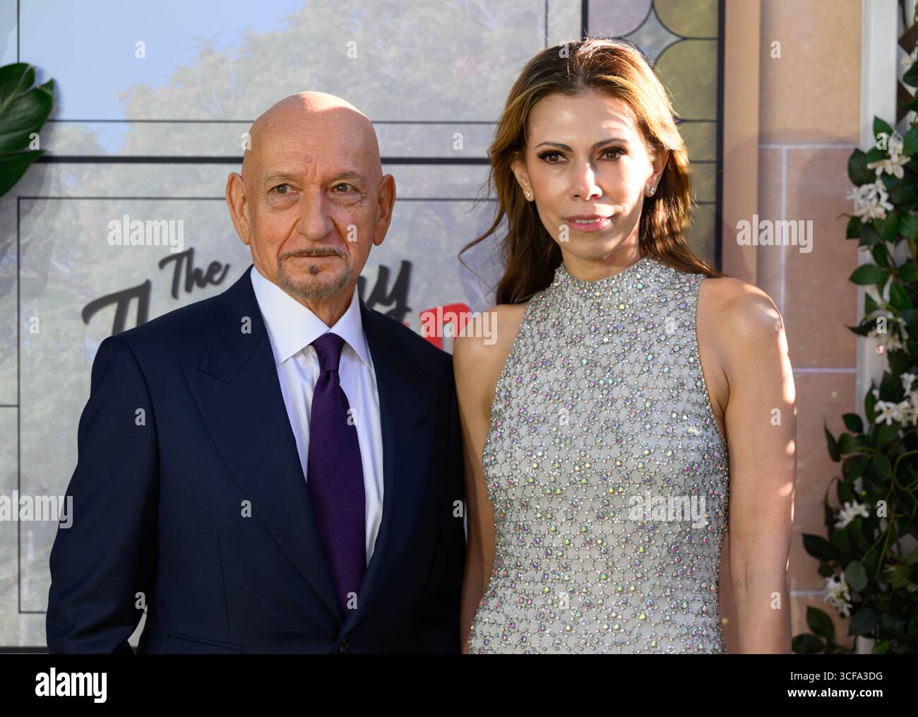 London, UK. August 21st, 2025. Sir Ben Kingsley and Daniela Lavender ...