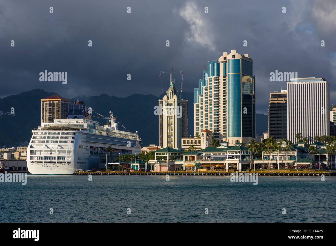 Cruise Ship Pride of Aloha docked at Pier 11 Cruise Ship Terminal at ...