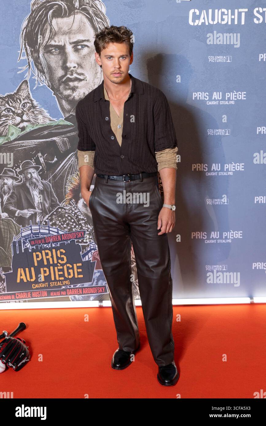 US actor Austin Butler poses during the premiere of the "Caught ...