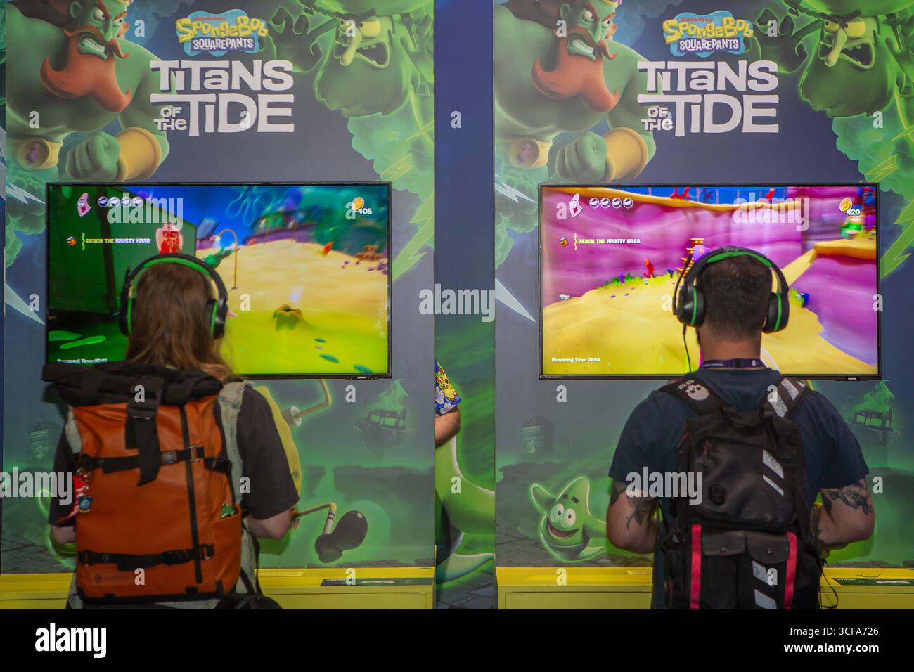 Computerspielemesse gamescom am 21. August 2025 in Köln. SpongeBob ...