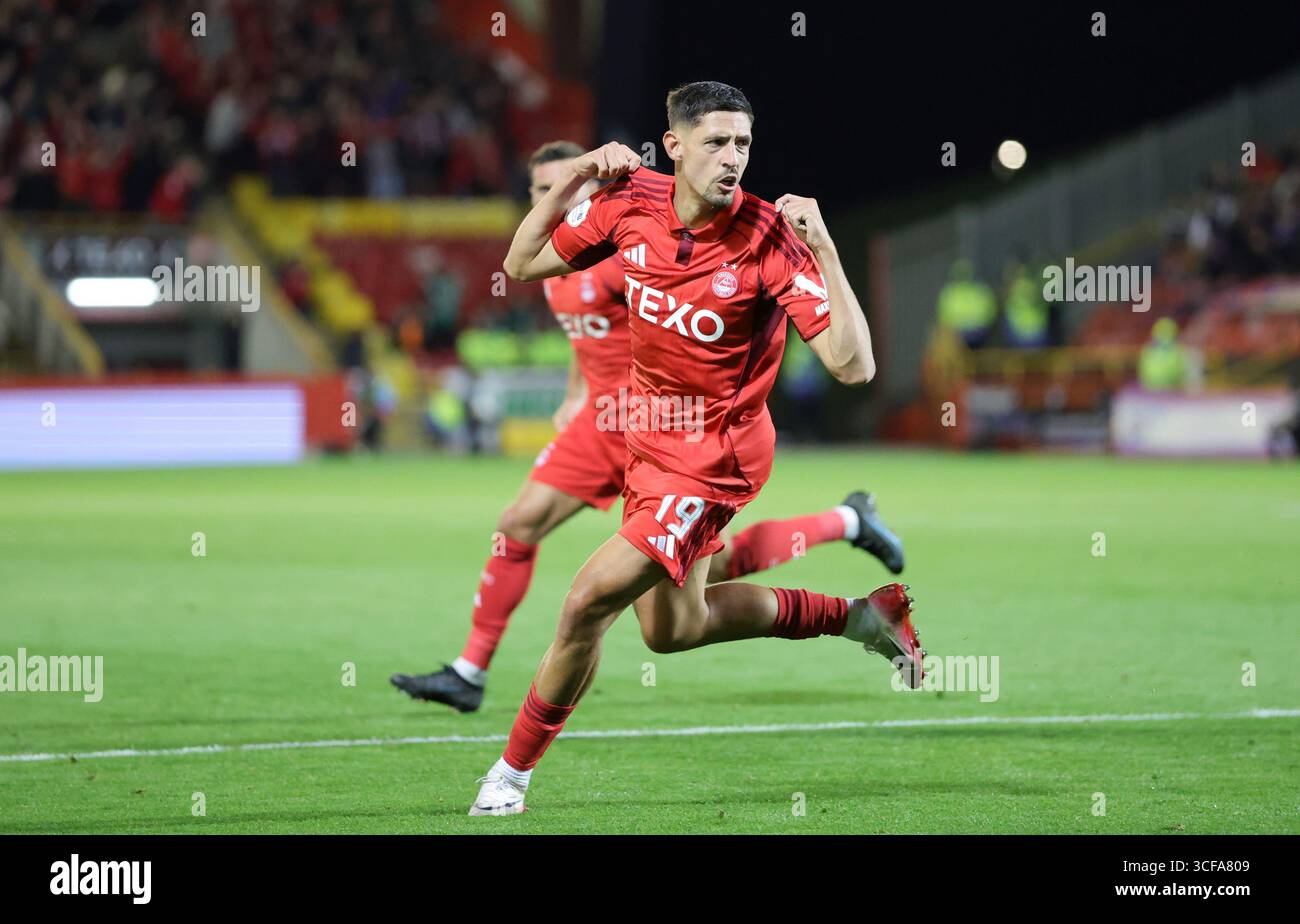 Aberdeen's Ester Sokler celebrates after scoring his sides second goal ...