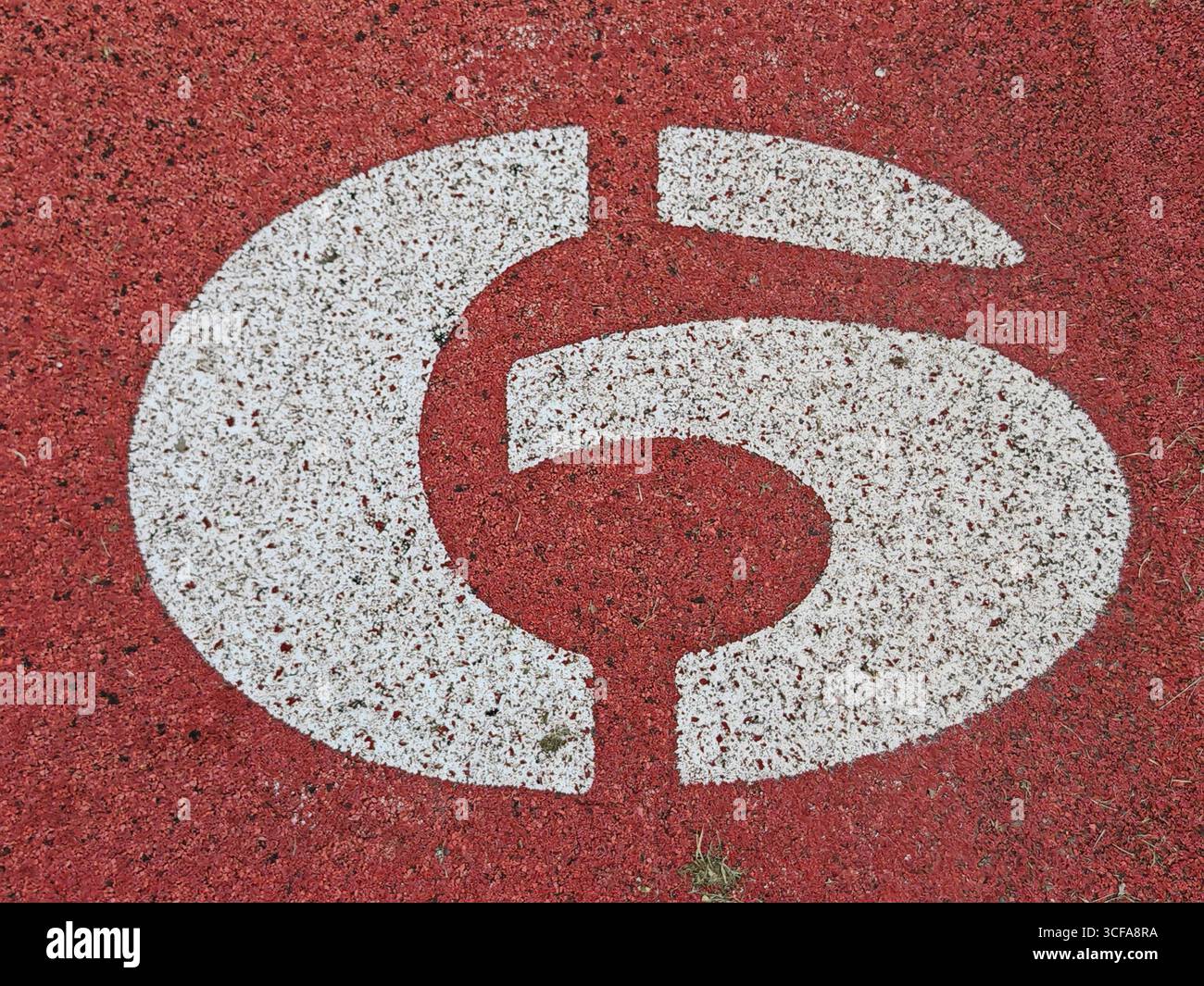 symbol of the number six or sixth, an arabic numeral symbol of the ...