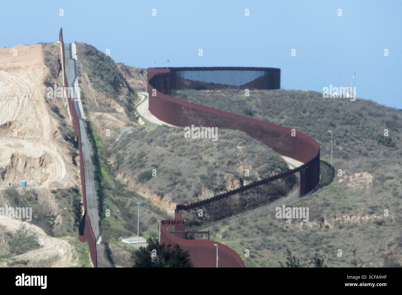 Tijuana, Baja California, Mexico - Mar 14, 2025: The border wall ...