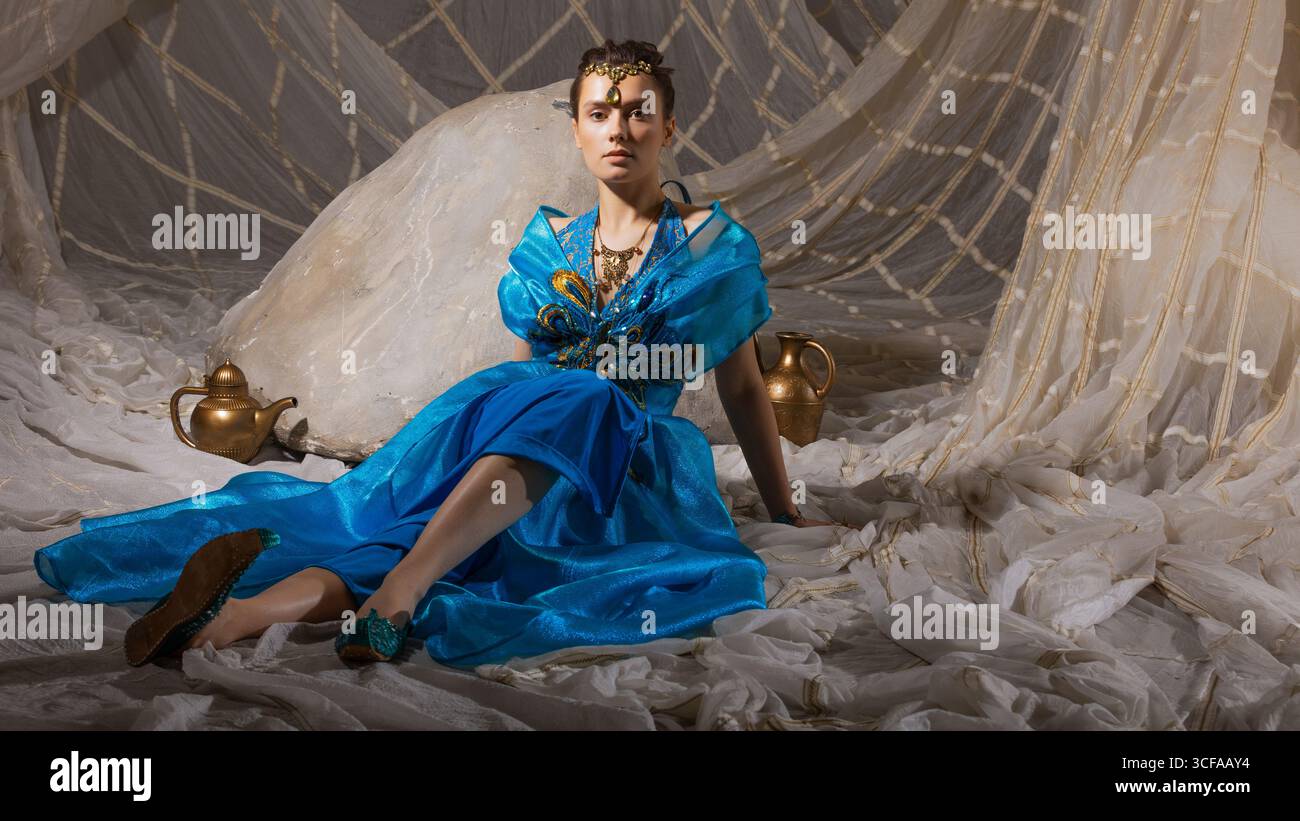 Mysterious oriental beauty in lavish Turkish costume, fantasy ...