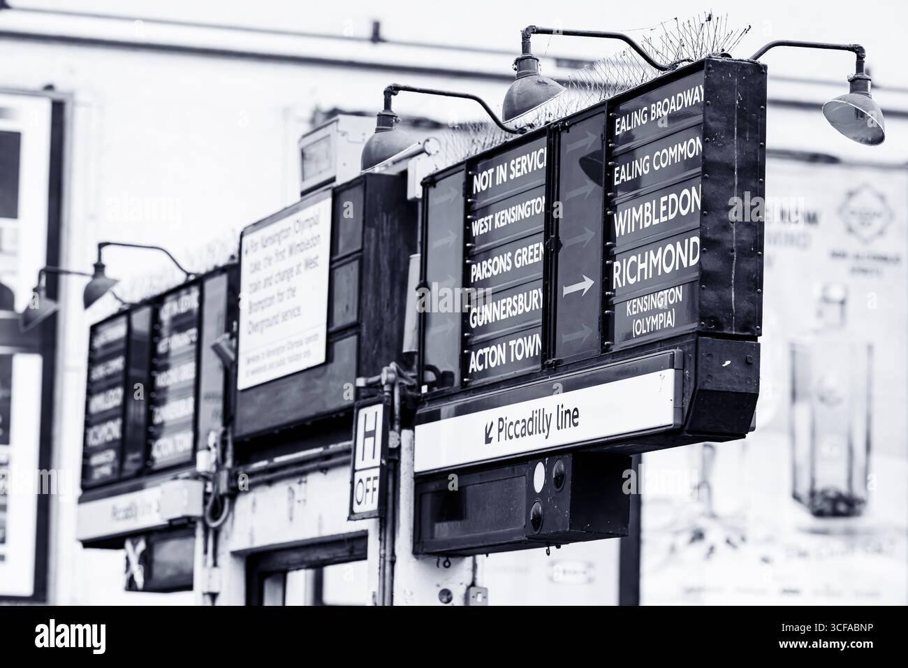 Destination Boards - Earl's Court Underground Station, London Stock ...