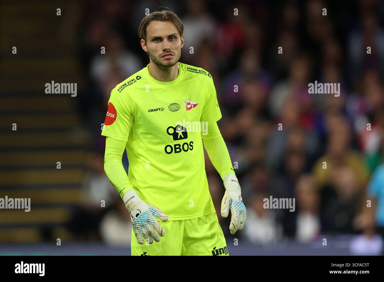 London, England, 21st August 2025. Martin Borsheim of Fredrikstad ...