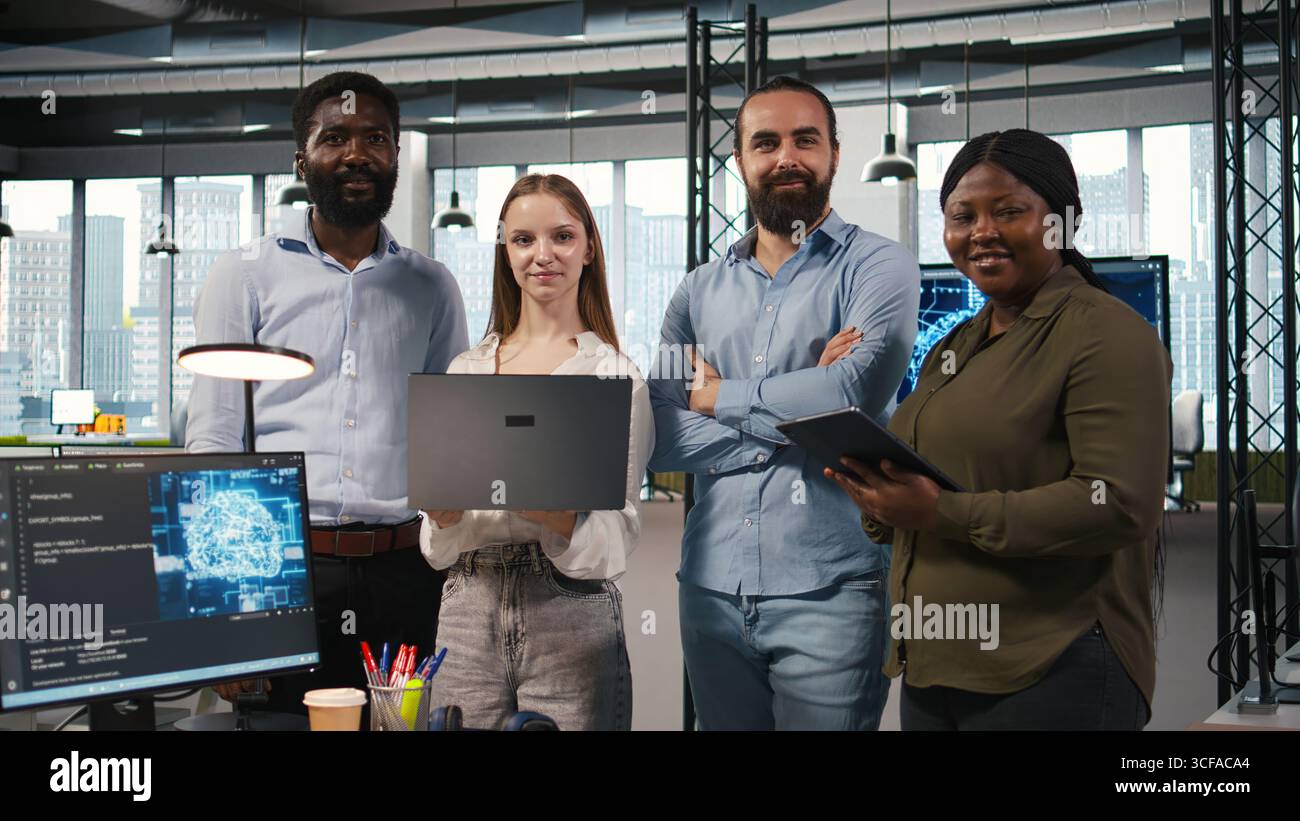 Teamworking programmers developing software hi-res stock photography ...