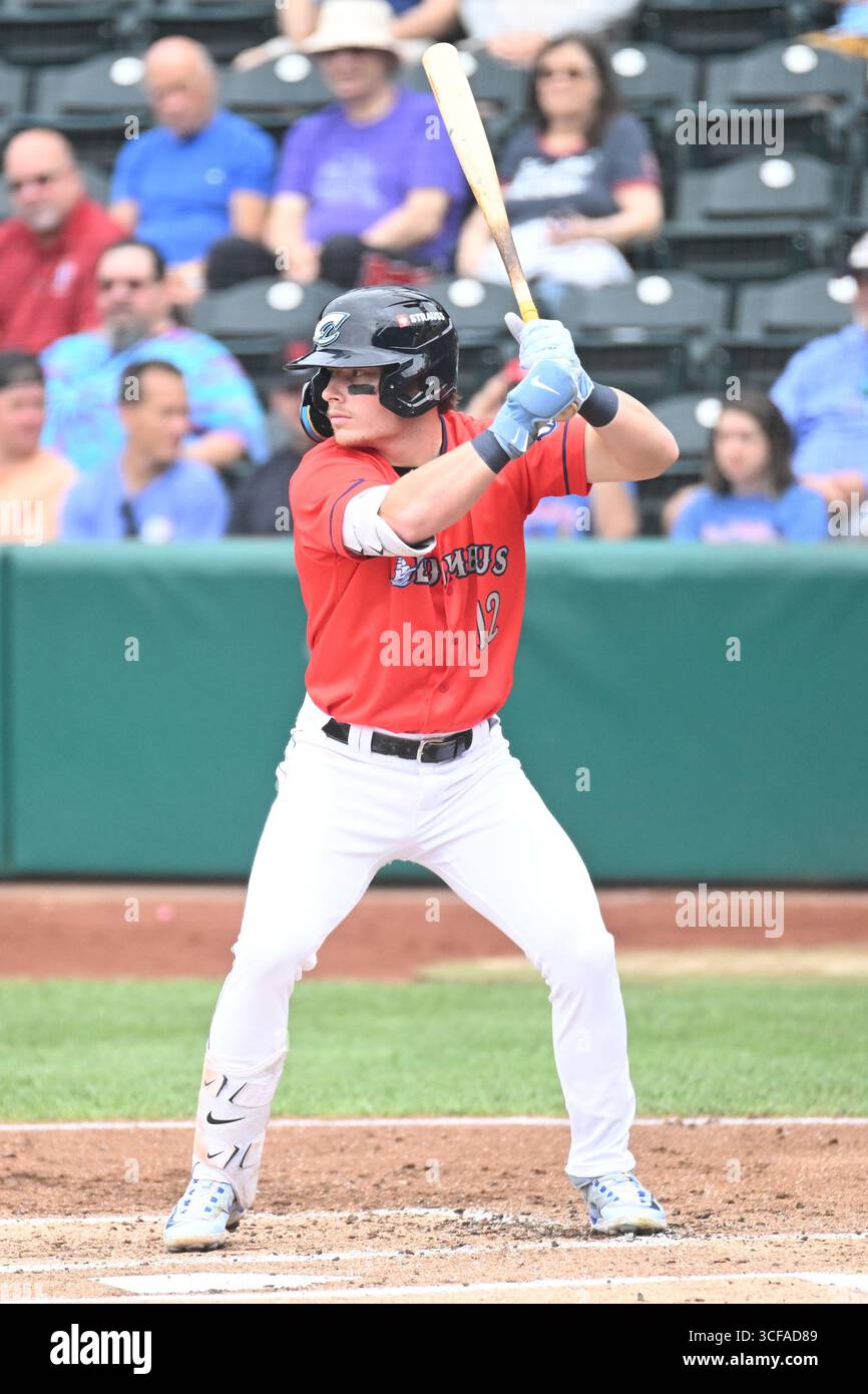 August 21 2025 Columbus Clippers Infielder Travis Bazzana 12 Goes