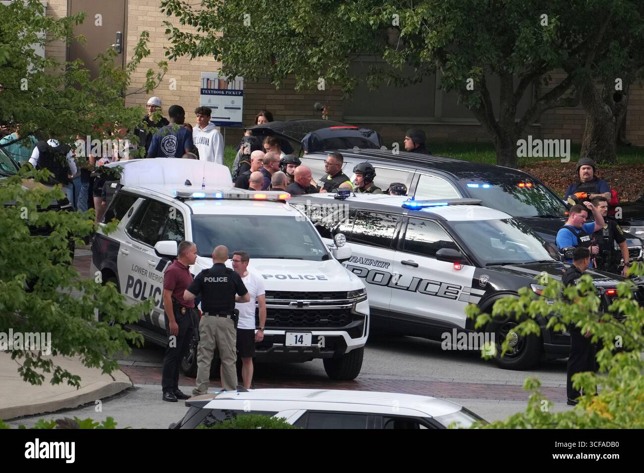 Police respond at the Villanova University campus where an active ...
