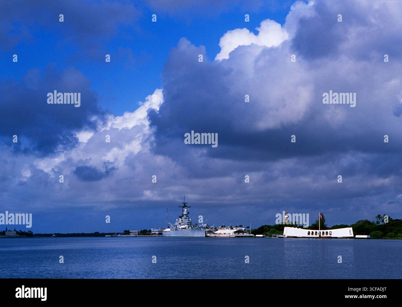 Battleship Missouri Memorial and the USS Arizona Memorial, Pearl Harbor, Honolulu, Oahu, Hawaii ...