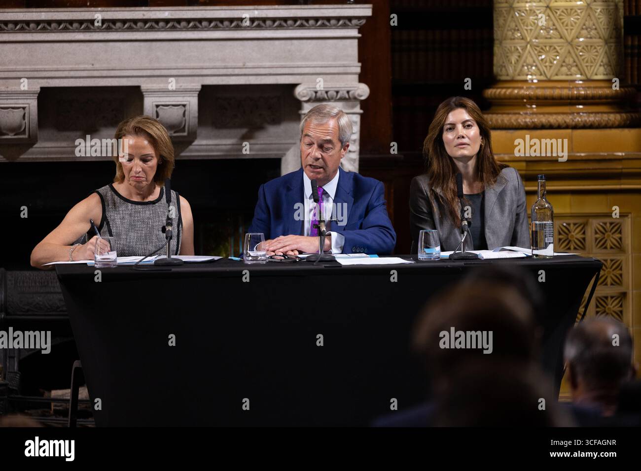 Leader of Britain's far-right party Reform UK, Nigel Farage, Reform UK ...