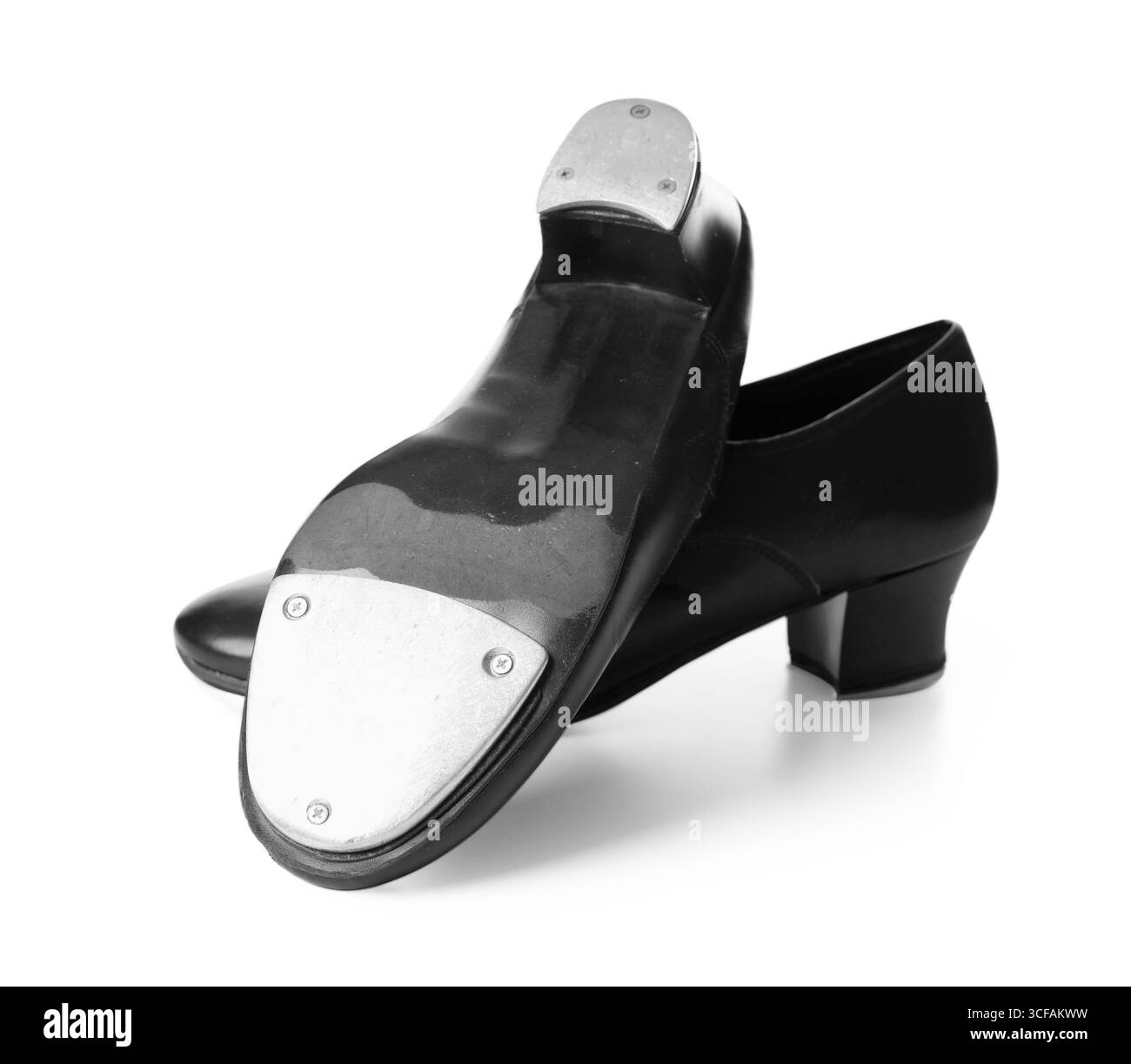 Pair of tap shoes isolated on white. Tap dance Stock Photo - Alamy