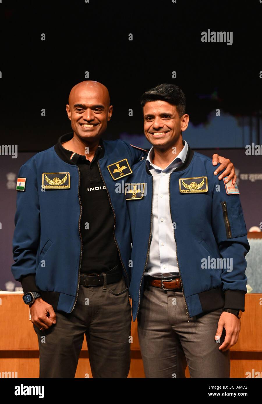 NEW DELHI, INDIA - AUGUST 21: Indian Astronaut Shubhanshu Shukla, and ...