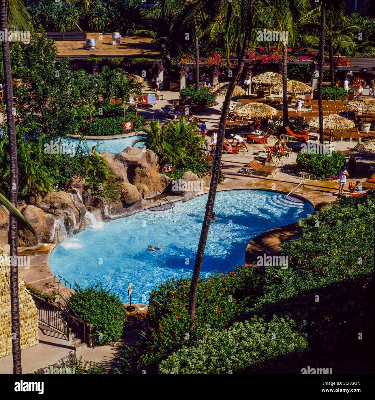 Swimming pool at the Marriott Hotel, Kaanapali, Maui, Hawaii, USA Stock ...
