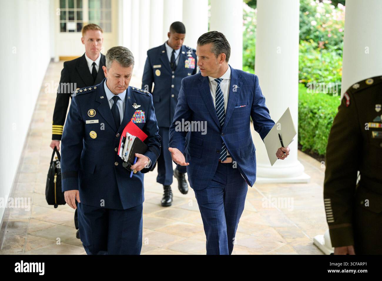 Chairman of the Joint Chiefs of Staff Dan Caine and Secretary of ...