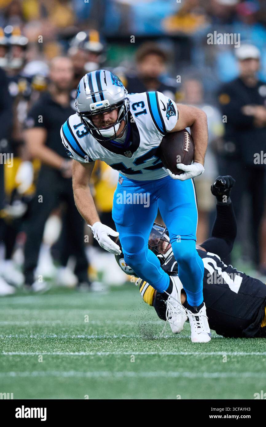 Carolina Panthers wide receiver Hunter Renfrow (13) breks free of the ...