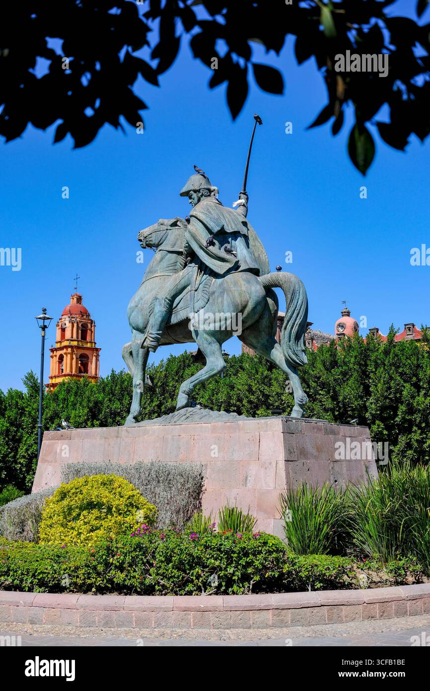Mexico City, Mexico - February 8, 2025: Equestrian statue of Ignacio ...