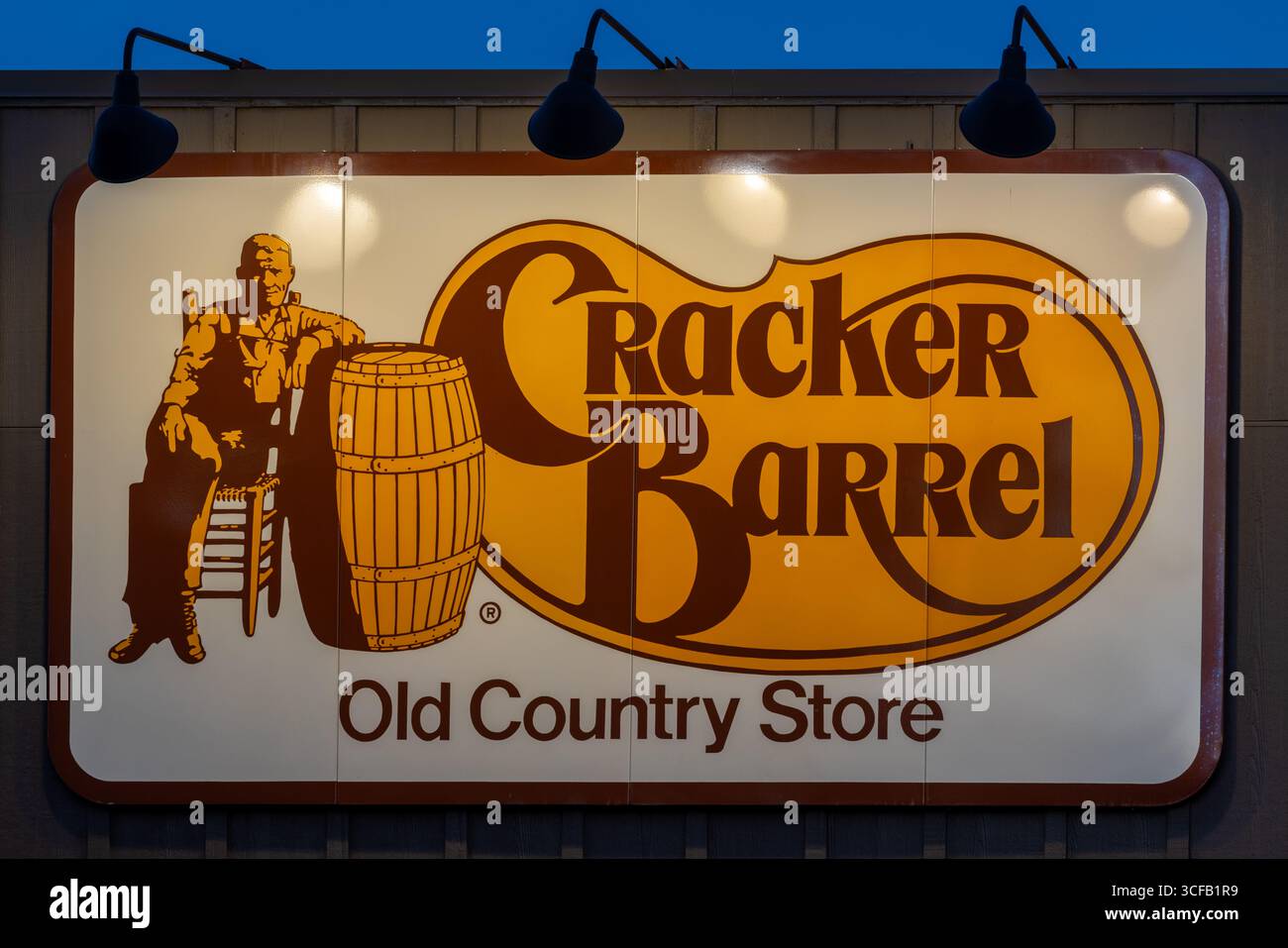 The image shows the original Cracker Barrel Old Country Store logo ...
