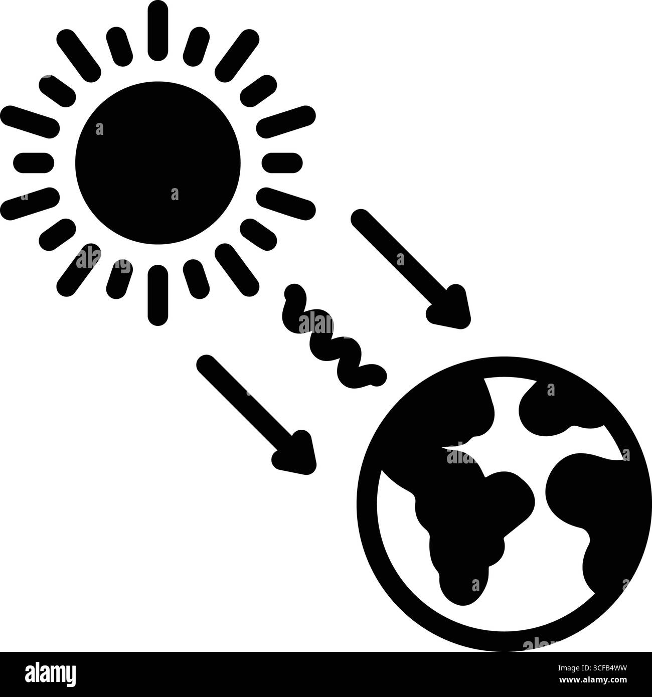 Light radiation earth Stock Vector Images - Alamy