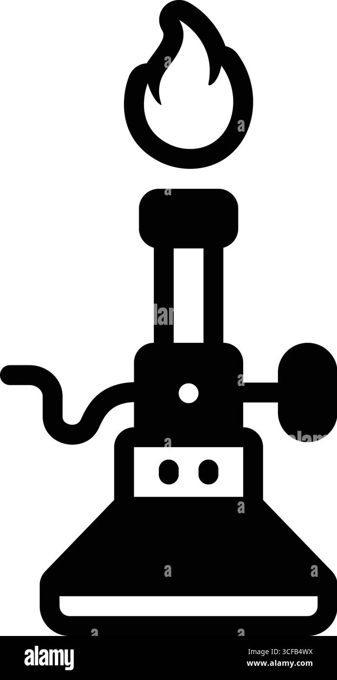 Bunsen burner flame icon hi-res stock photography and images - Alamy