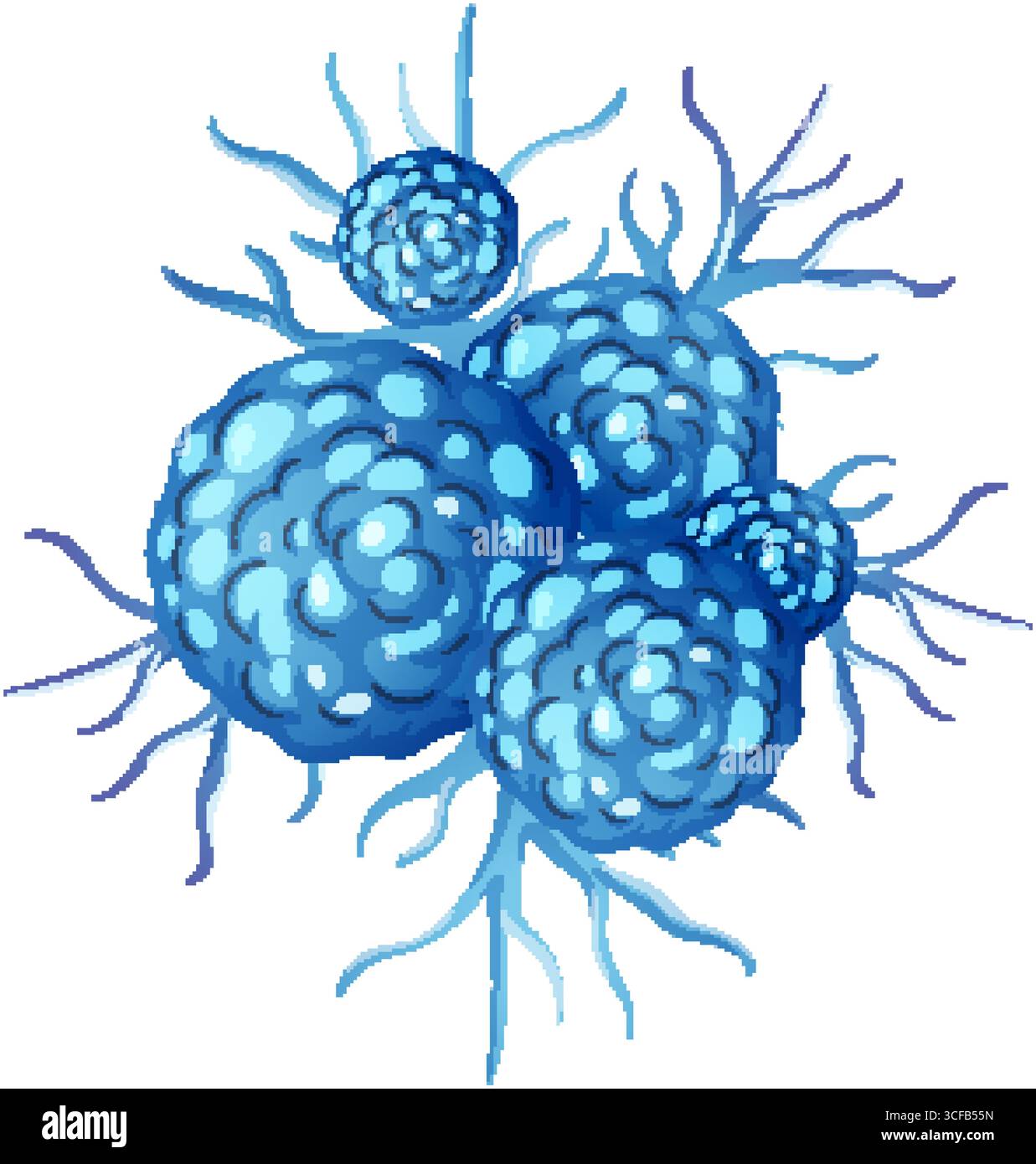 Intricate patterns of blue shapes Cut Out Stock Images & Pictures - Alamy