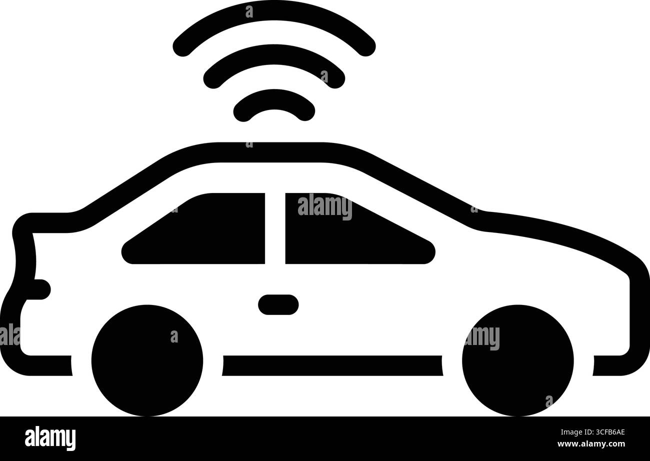 Icon for autonomous car, driverless Stock Vector Image & Art - Alamy