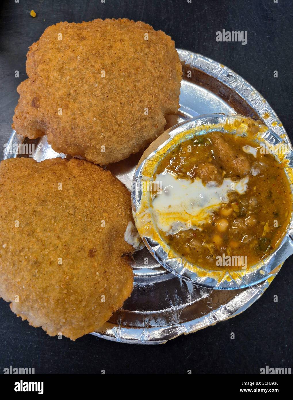 Indian breakfast aloo puri with pickle Stock Photo - Alamy