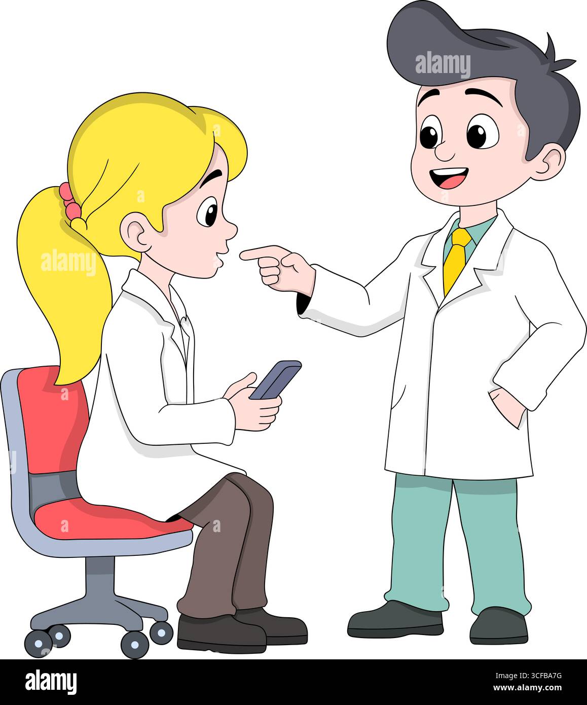 Nurse team discussion Stock Vector Images - Alamy