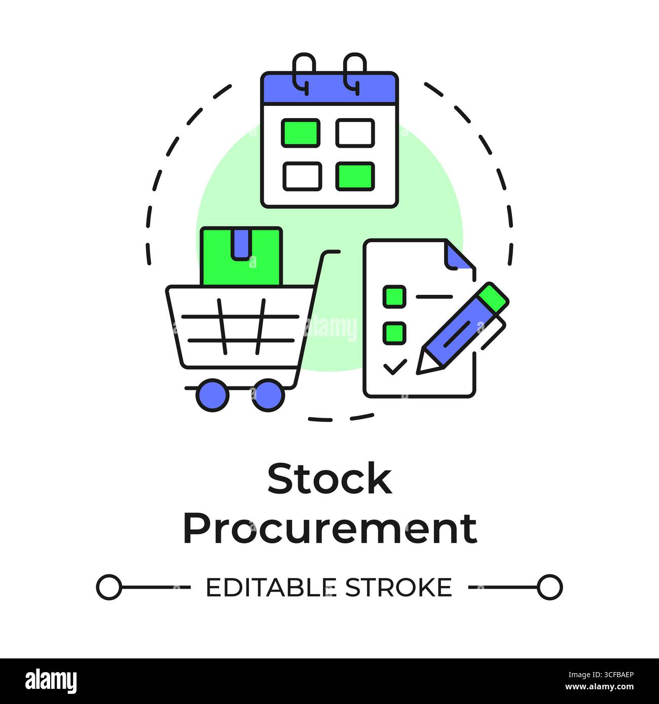 Stock procurement multi color concept icon Stock Vector Image & Art - Alamy