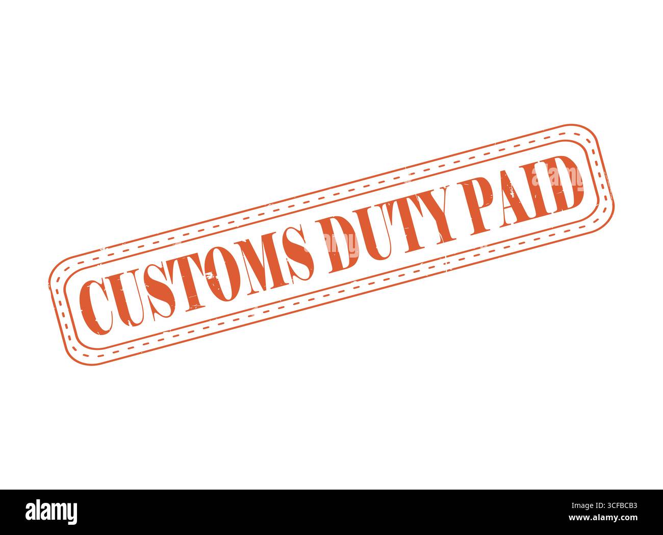 A Customs Duty Paid Rubber Stamp Seal with an Outline Stock Vector ...
