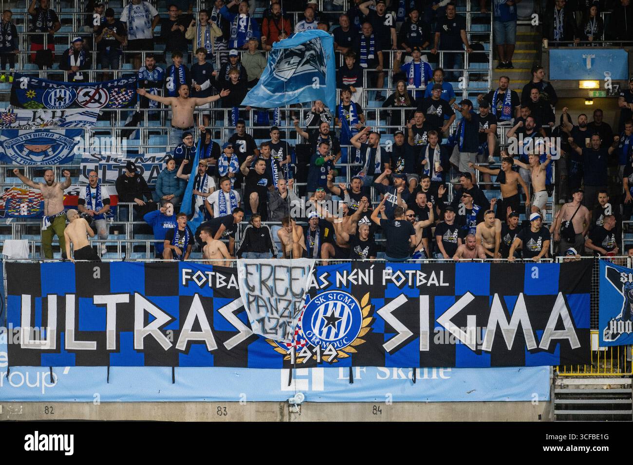 Malmo, Sweden. 21st, August 2025. Football fans of SK Sigma Olomouc ...