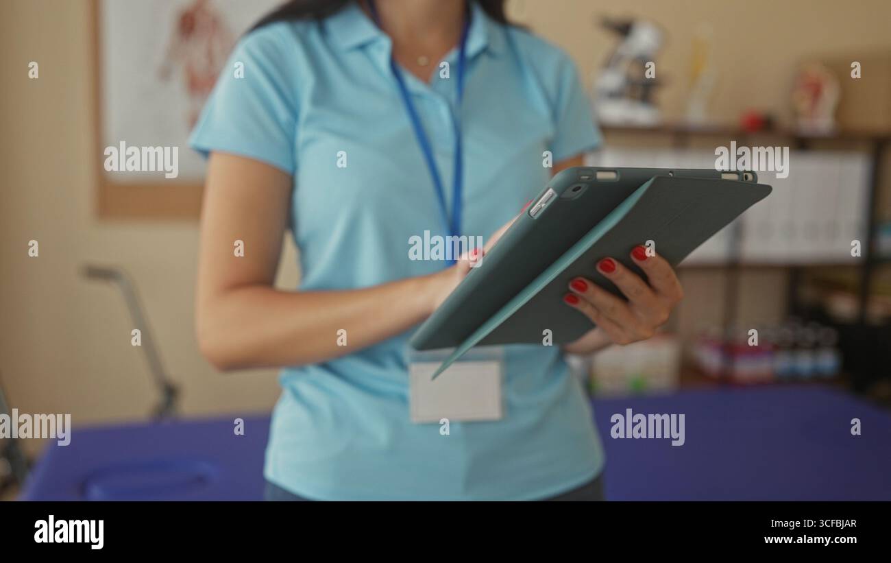 Patient tapping device screen clinician hi-res stock photography and ...
