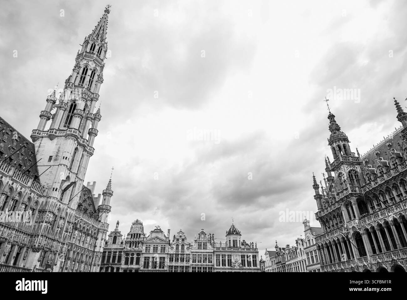 Flamboyant gothic facade town Black and White Stock Photos & Images - Alamy