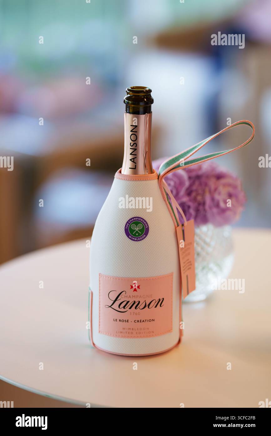 A Lanson Bottle of Champagne, Wimbledon Stock Photo - Alamy