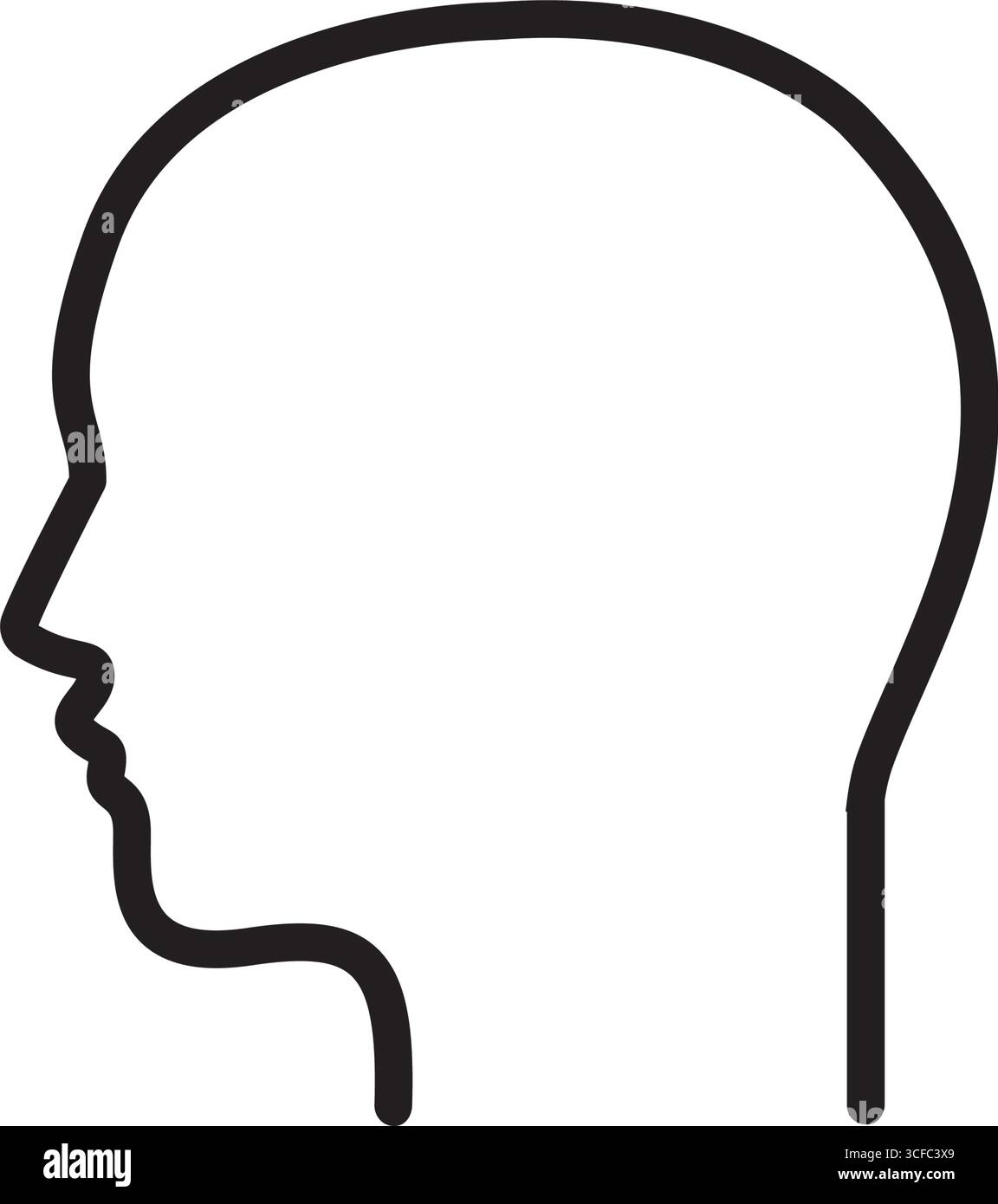 Human side face Stock Vector Images - Alamy