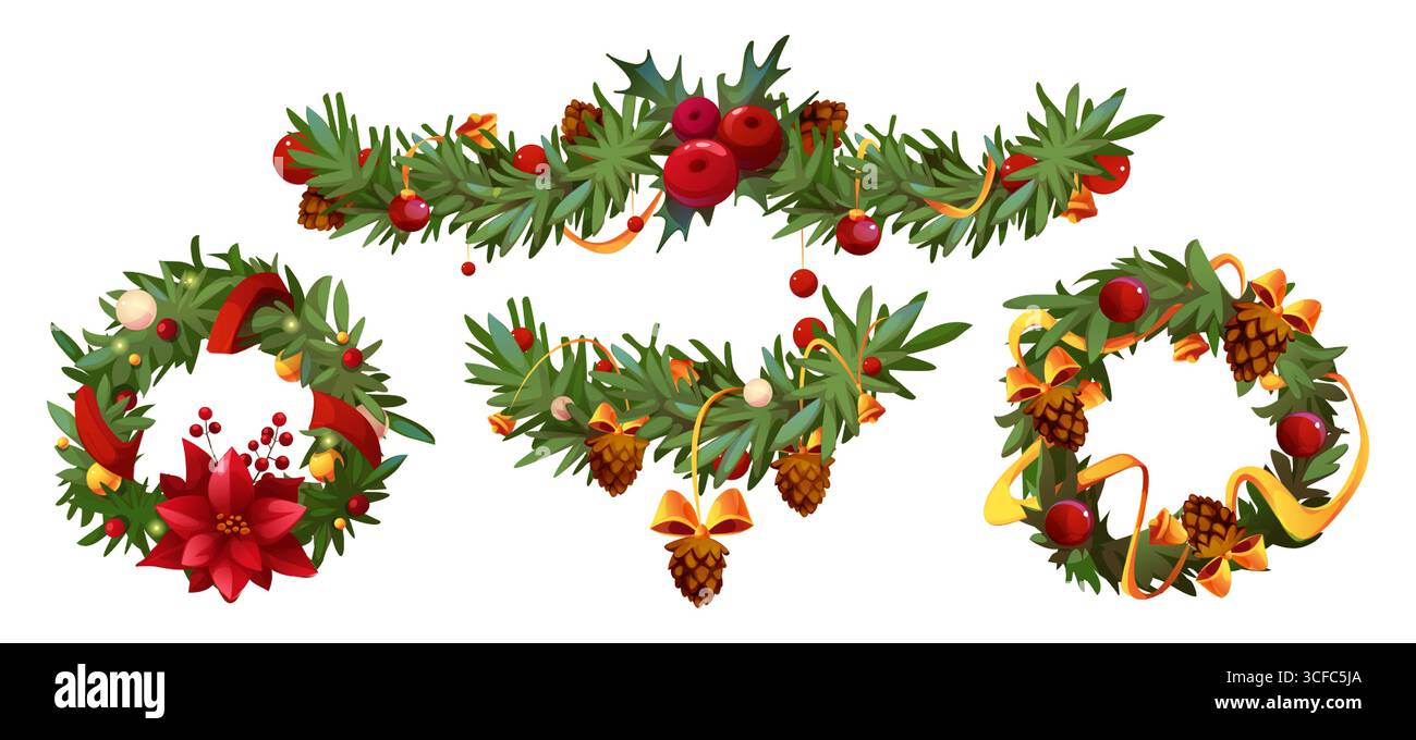 Cartoon christmas holly berries hi-res stock photography and images - Alamy
