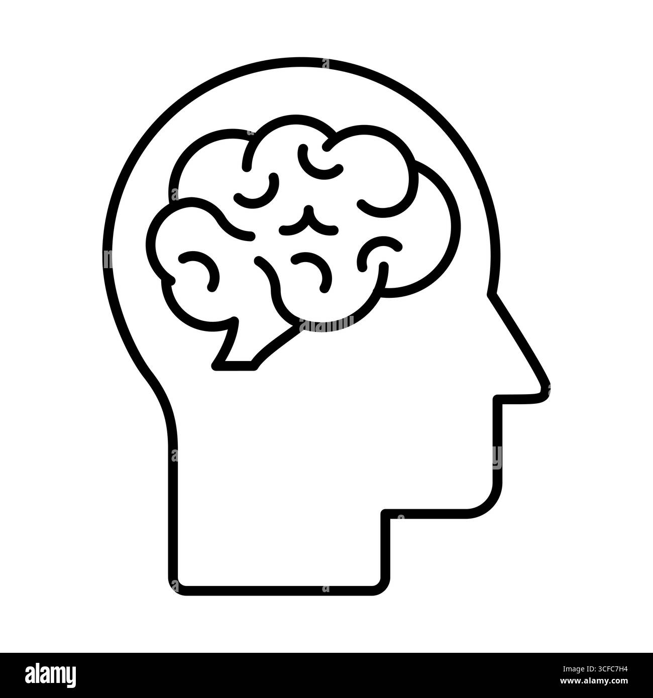 Brain support mind icon Black and White Stock Photos & Images - Alamy