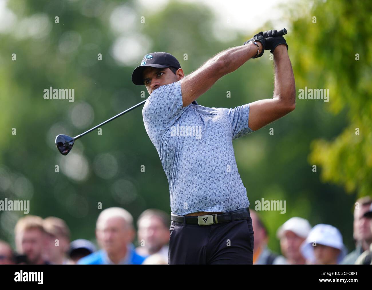Aaron Rai tees off the 2nd during day two of the Betfred British ...