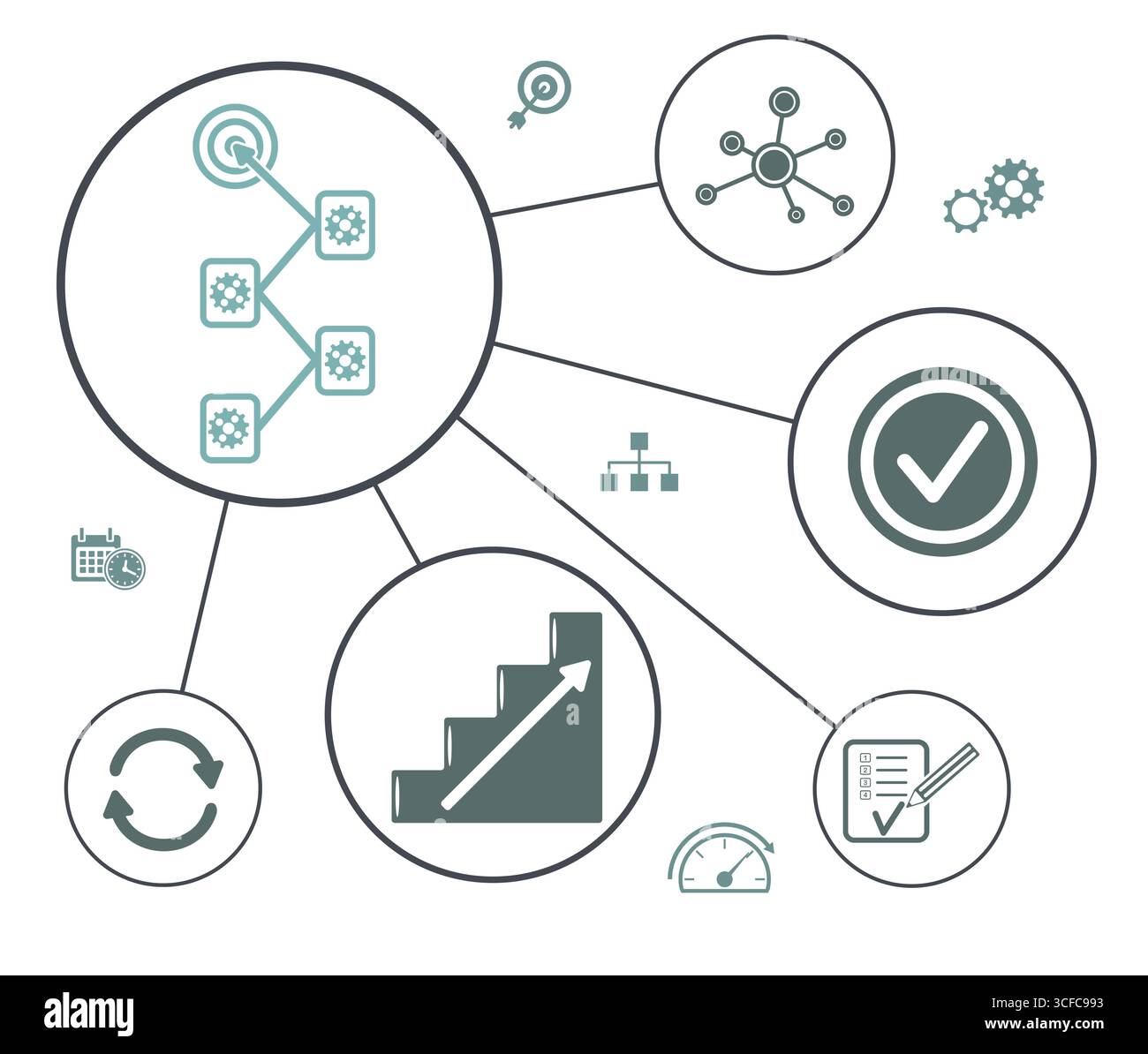 Workflow icons Cut Out Stock Images & Pictures - Alamy